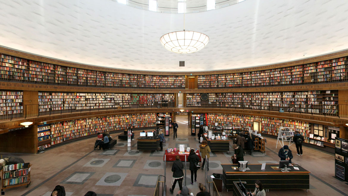 Interactive Panorama: Stockholm Public Library • HEAMEDIA.com